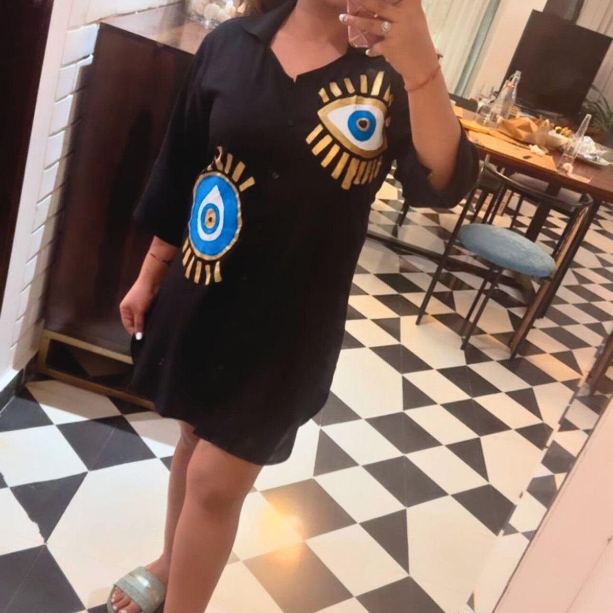 MAGICAL EYE SHIRT DRESS – Babe Couture